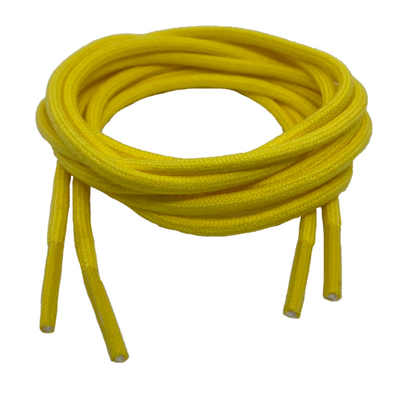 Round Cotton Yellow Shoelaces - 3mm wide – Big Laces