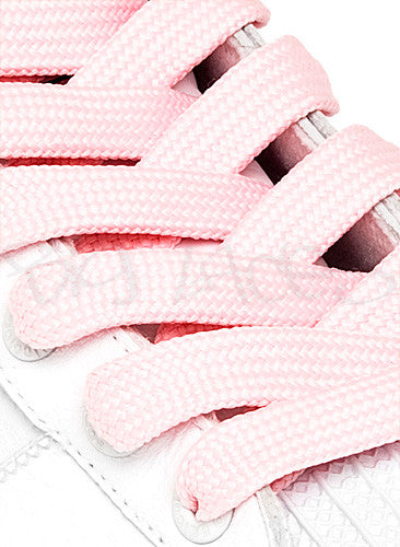 Flat Fat Pink Shoelaces - 11mm wide – Big Laces
